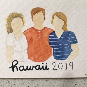 Personalized Watercolor Painted Portraits | Couples, Newlyweds, Family ...