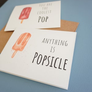 Anything is Popsicle | Funny Popsicle Watercolor Greeting Card ...