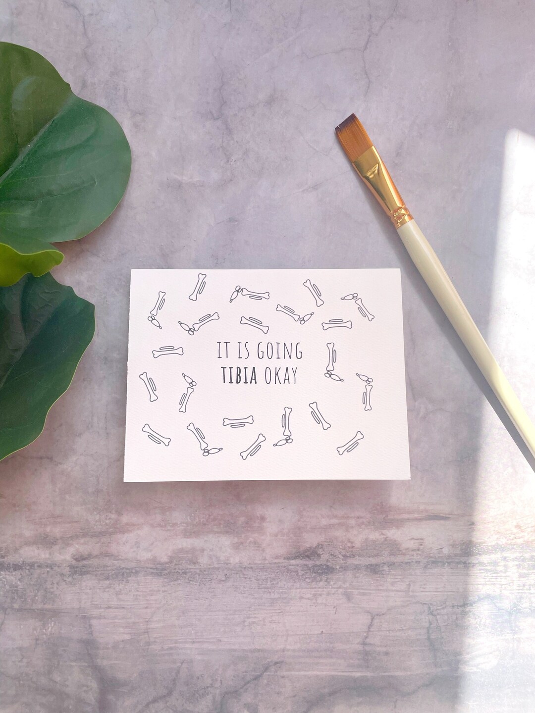 It is Going Tibia Okay| Bone Puns |digital Art | Funny Greeting Card ...