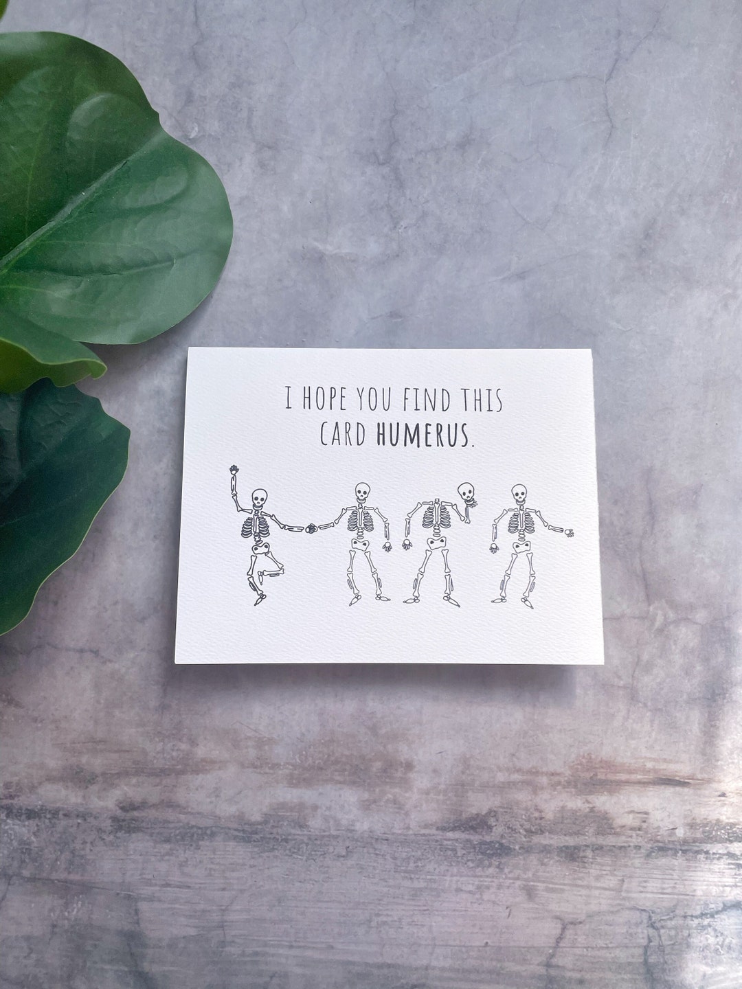 Humerus Card| Skeletons |digital Art | Punny Greeting Card | Fall and ...