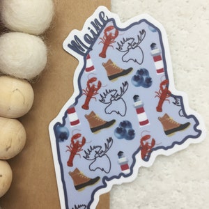 Maine State Sticker | Vinyl Decal for Phone Case, Laptop, Water Bottle ...