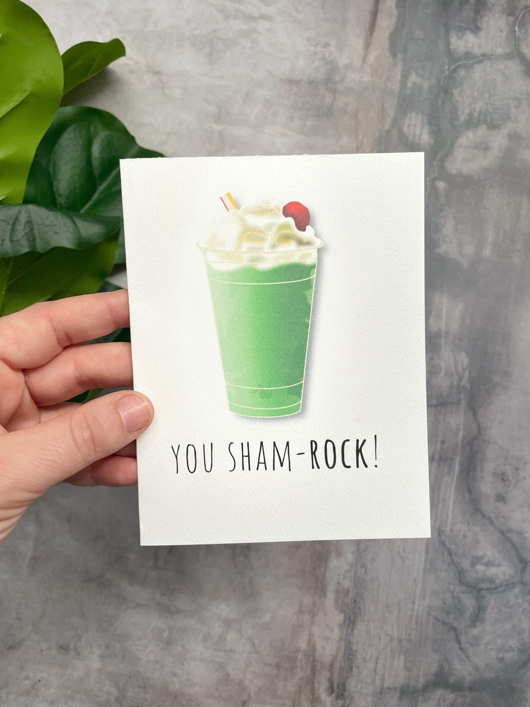 Funny Shamrock Shake Card |sham-rock | St.patrick's Day | Birthday ...