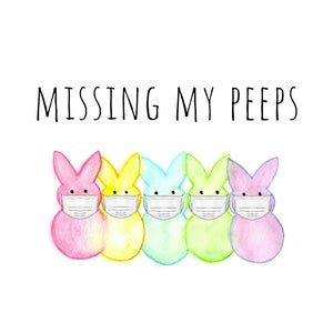 Bunny Peeps Easter Card happy Easter Peeps missing My Peeps Cute Rabbit ...
