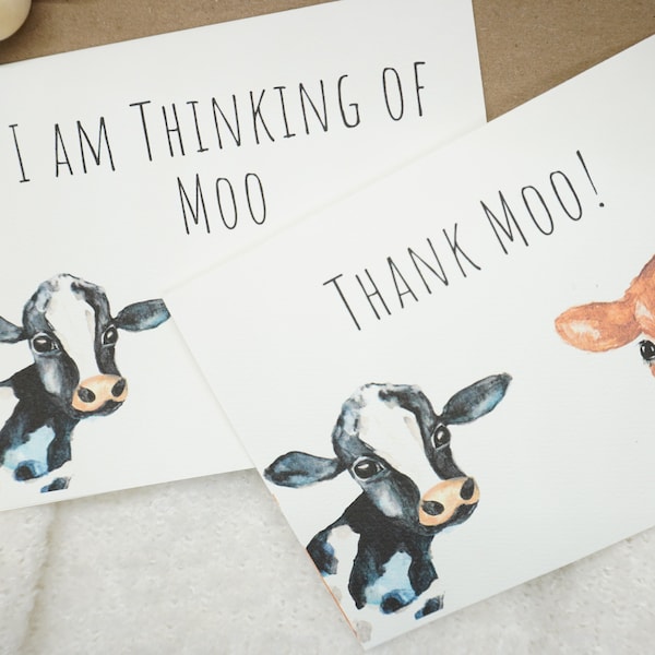 Cow Greeting Card - Etsy