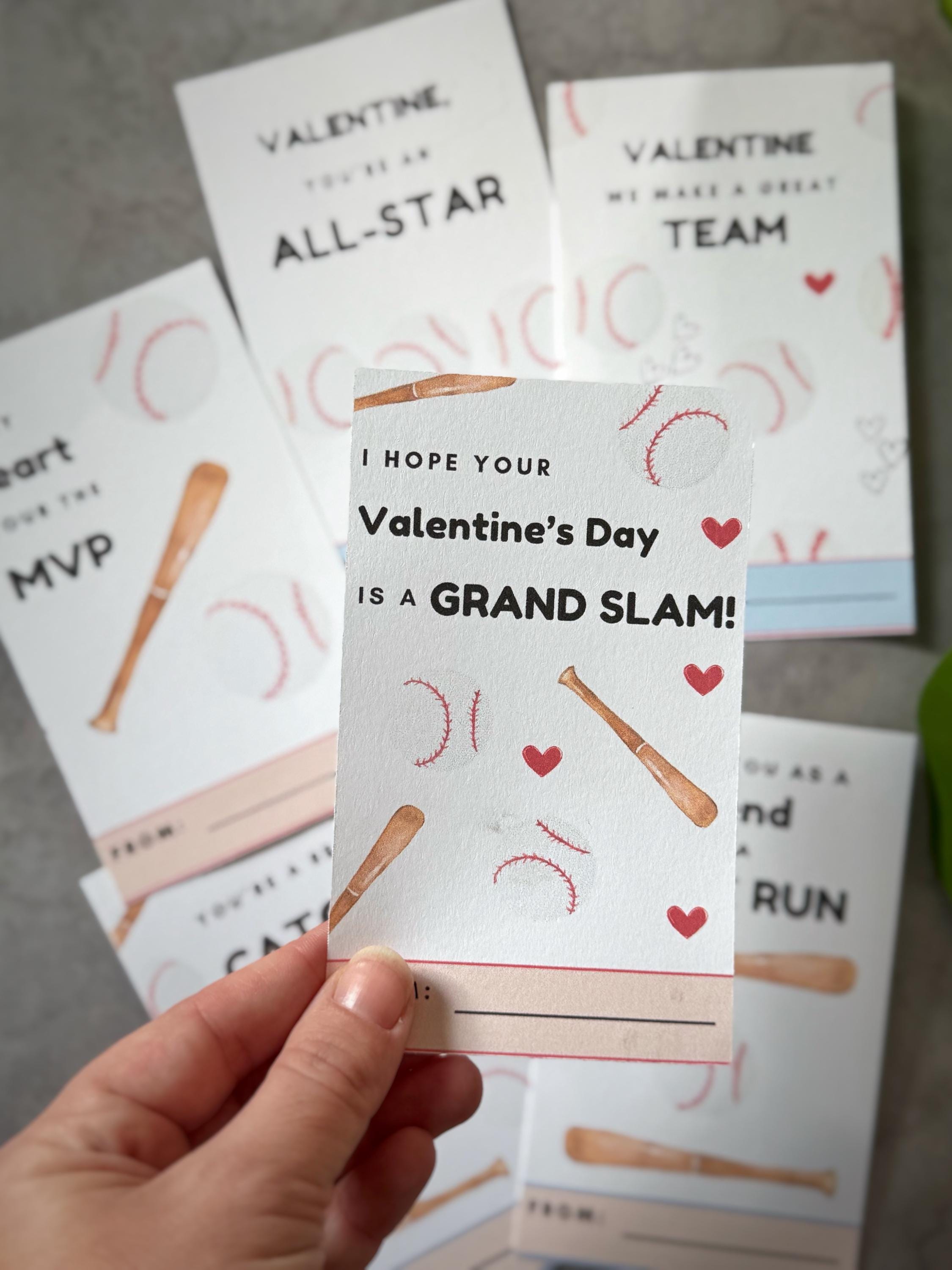 Baseball / Softball Valentine's Day Cards |classroom Valentines | for ...