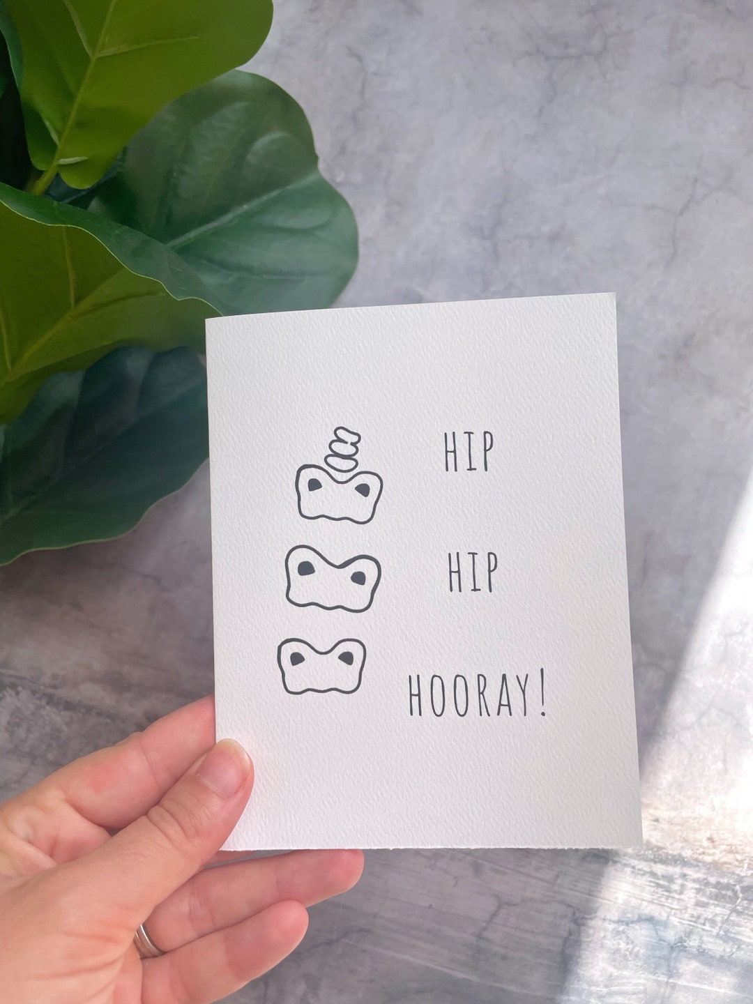 Hip Hip Hooray! | Bone Puns |digital Art | Funny Greeting Card ...