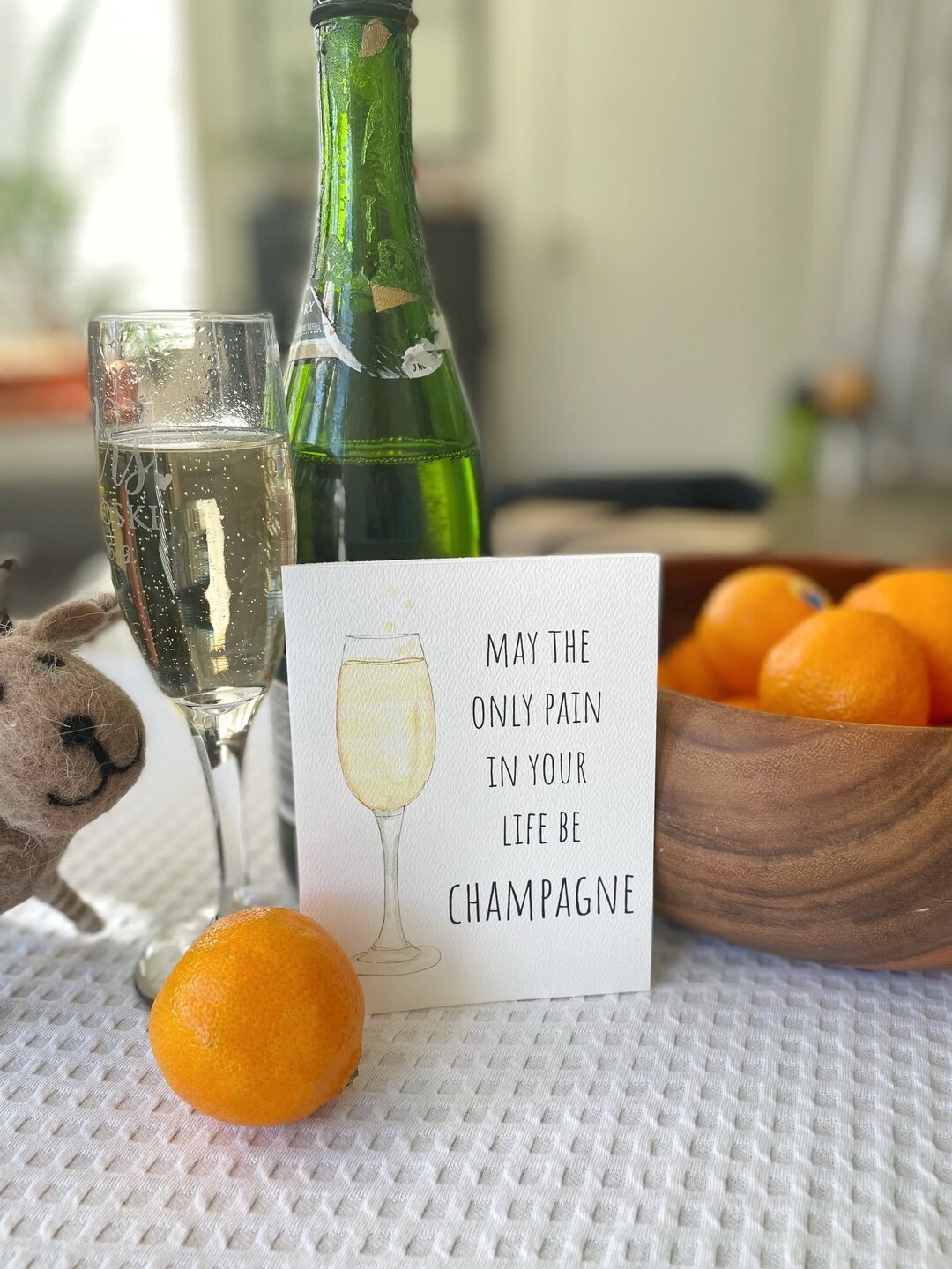 Champagne Card | Graduation Card |bet Wishes | Congratulations ...