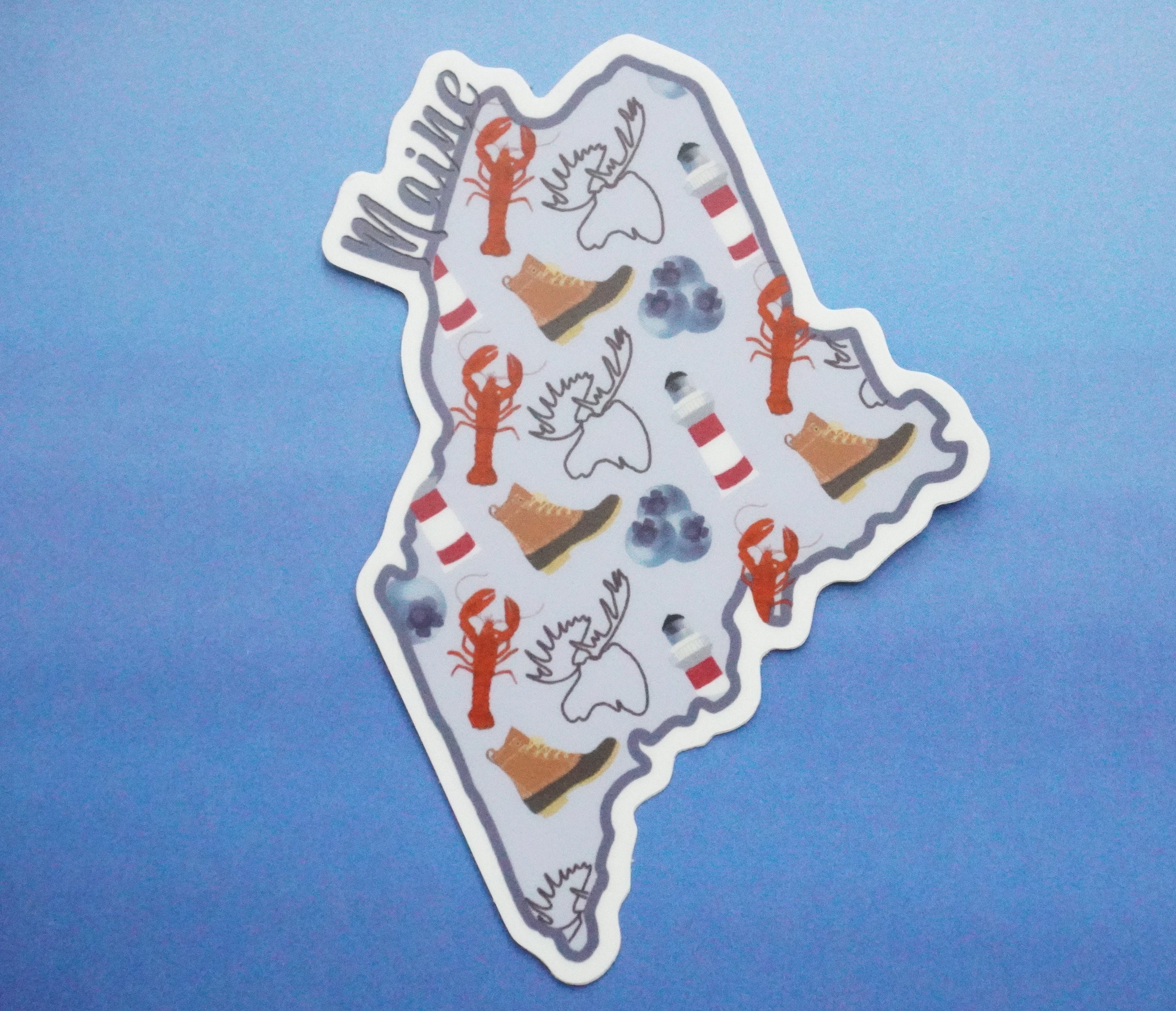 Maine State Sticker Vinyl Decal for Phone Case Laptop - Etsy UK