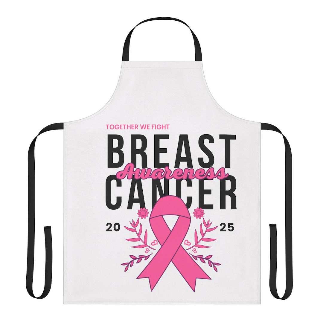 Breast Cancer Awareness Apron, Supportive Kitchen Gift, Fundraising ...