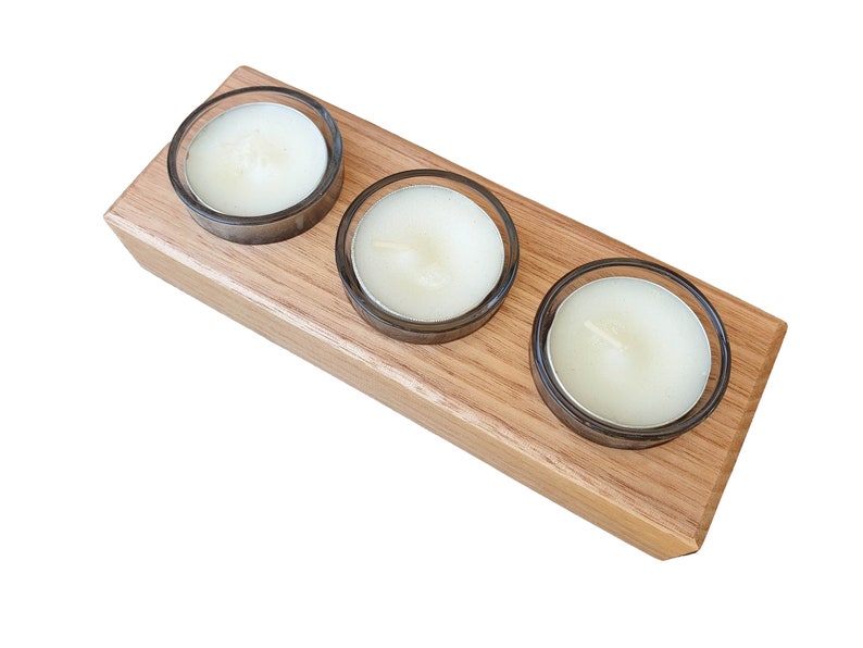 Tealight Candle Holder Tasmanian Oak With Glass Inserts - Etsy Australia