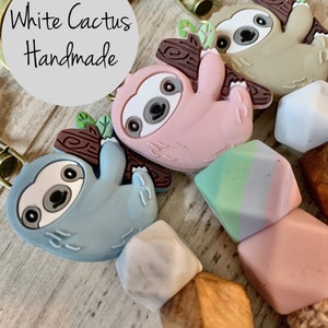 Sloth Keychain Sloth Charm Sloth Bead Sloth Backpack Tassel Baby Sloth ...