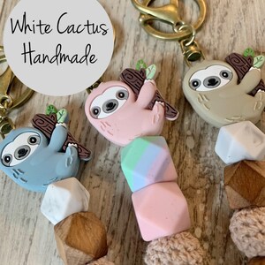 Sloth Keychain Sloth Charm Sloth Bead Sloth Backpack Tassel Baby Sloth ...
