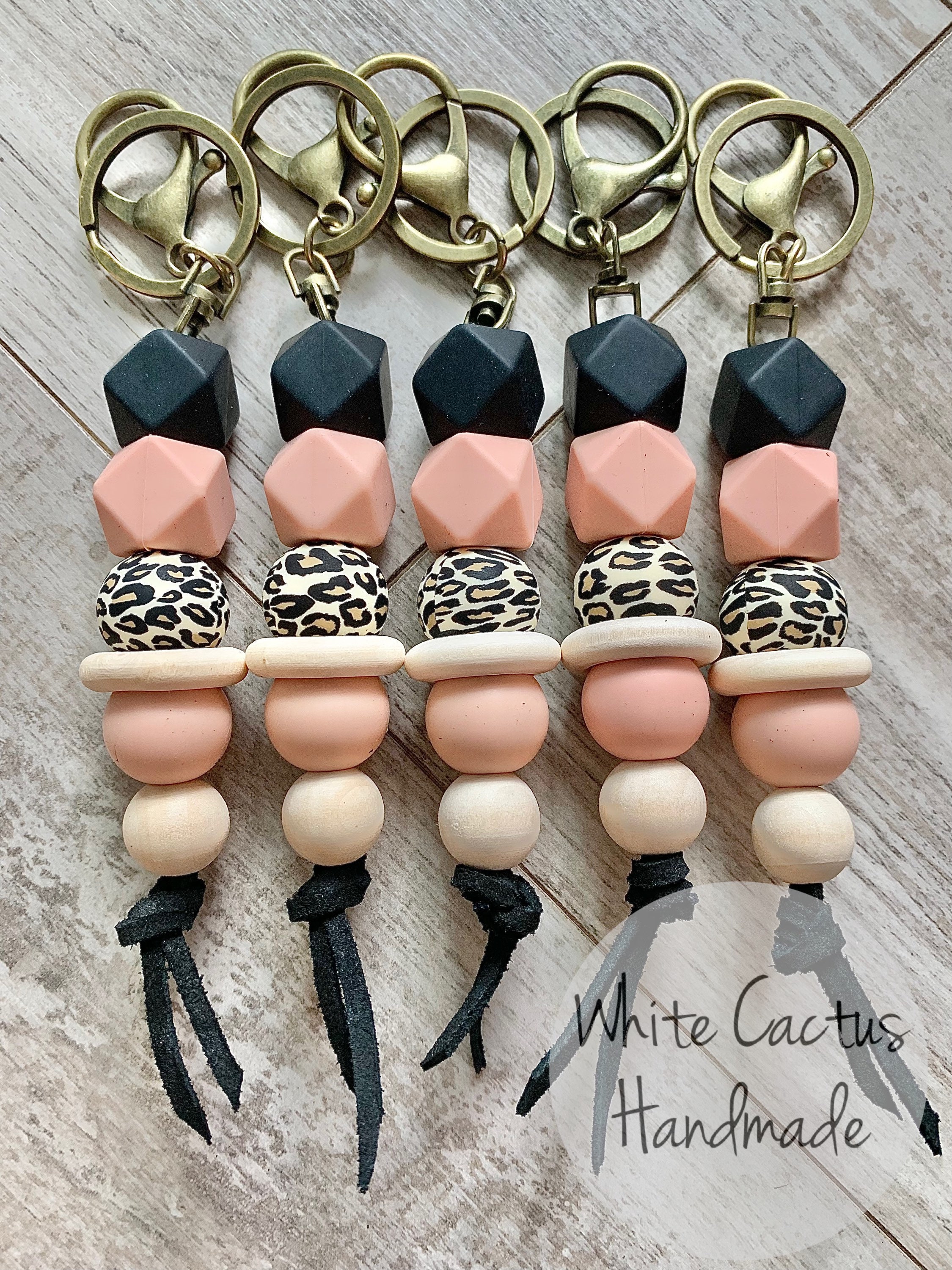 Leopard Blush Geo Keychain Leopard Keychain Cheetah Print - Etsy