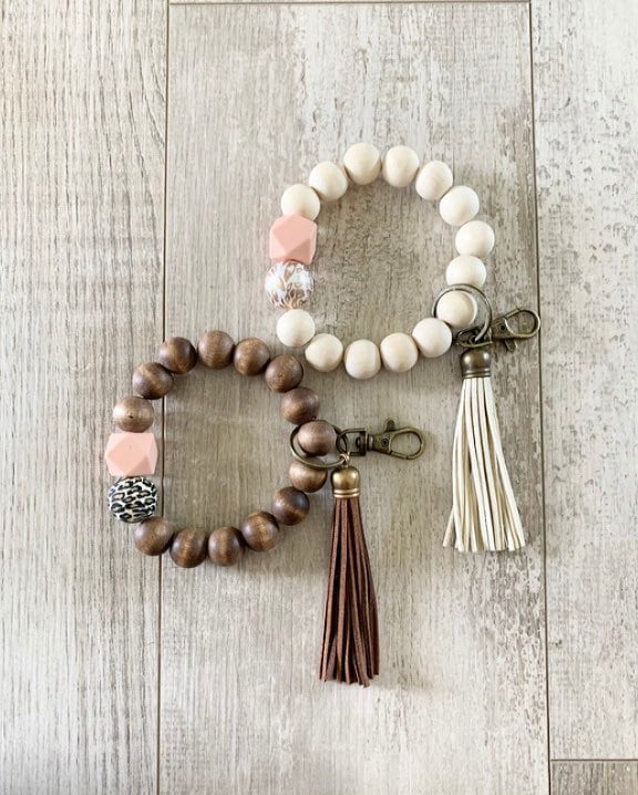 Wristlet Keychain Beaded Wristlet Keychain Boho Keychain - Etsy