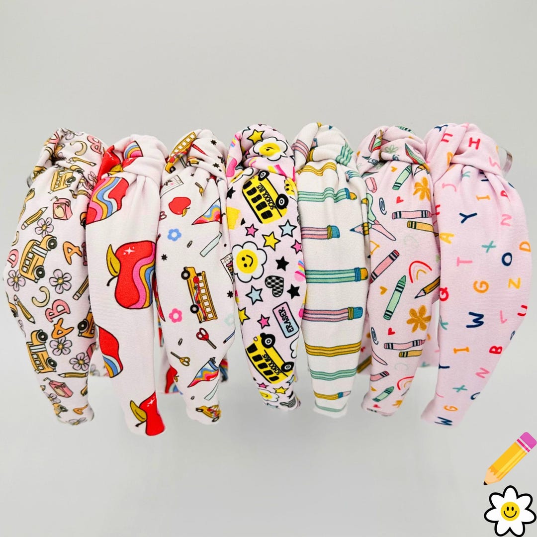 Back to School Knotted Headbands, Teacher Accessories, OT and Speech ...