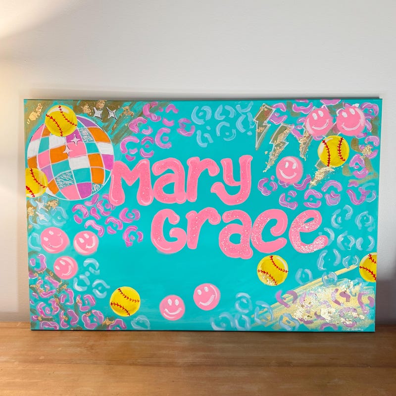 Custom Name Painting - Etsy