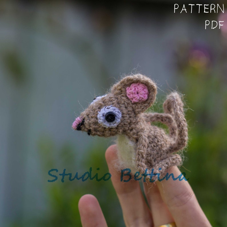 Mouse Finger Puppet UK Crochet Pattern gruffalo - Etsy