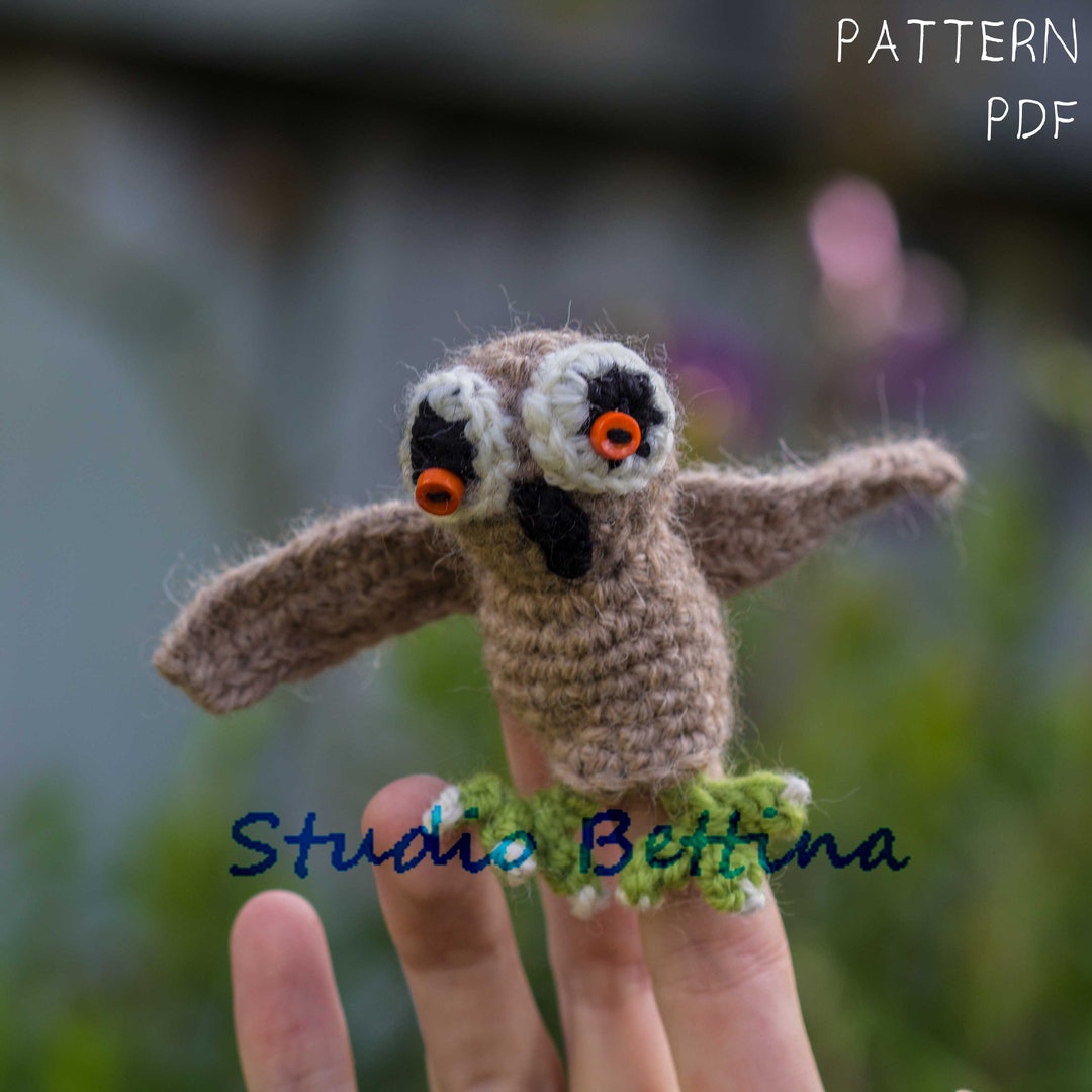 Owl Finger Puppet - UK Crochet Pattern (gruffalo) - Etsy