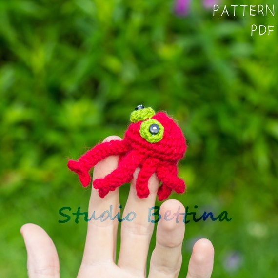 Crab Finger Puppet UK Crochet Pattern | Etsy