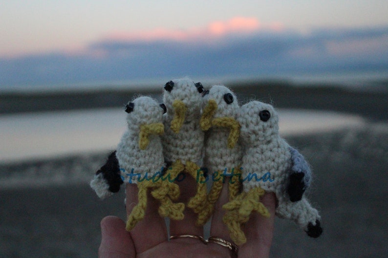 Seagull Finger Puppet - UK Crochet Pattern (karoro) - Etsy