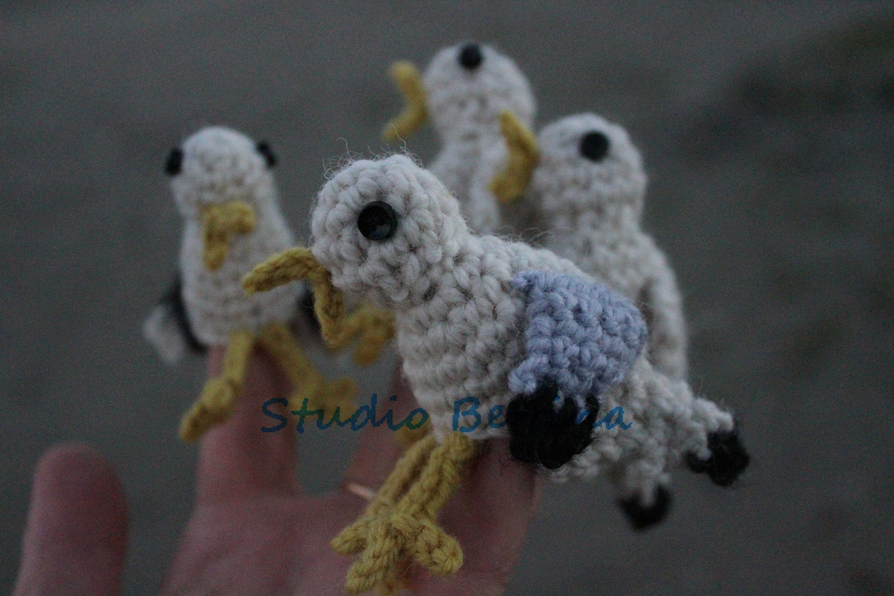 Seagull Finger Puppet UK Crochet Pattern karoro - Etsy