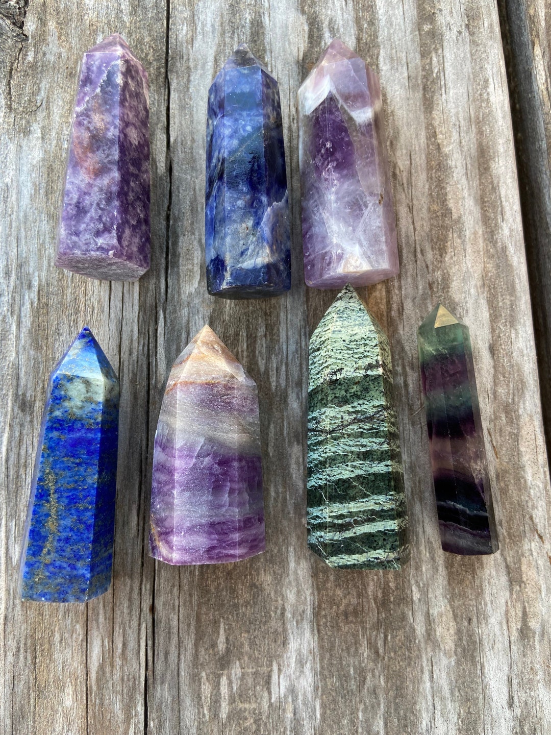 7 Set Towers Crystals Natural Gemstone Gift Beautiful US Seller ...