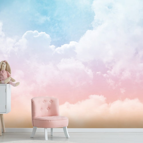 3D Lightening and Cloud CA440 Ceiling Wallpaper Removable Self - Etsy