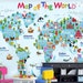 3D Cute Map of the World Kids872removable Wallpaper Self Adhesive ...