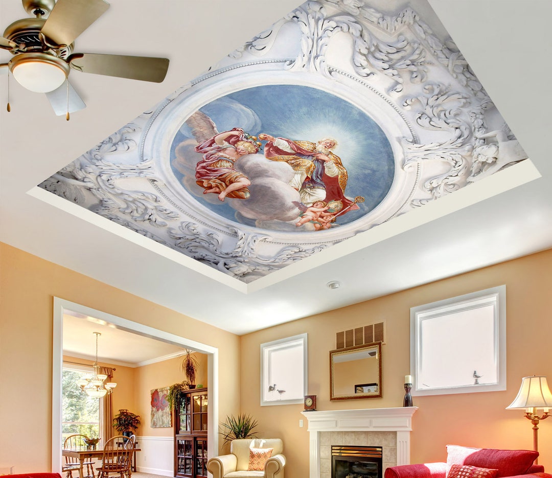 3D Important Angels CA3130 Ceiling Wallpaper Removable Self Adhesive ...
