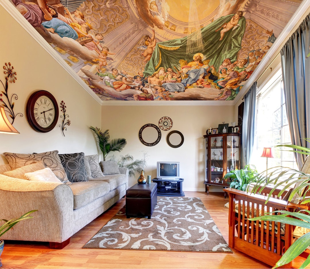 3D Angel Palace CA048 Ceiling Wallpaper Removable Self Adhesive ...