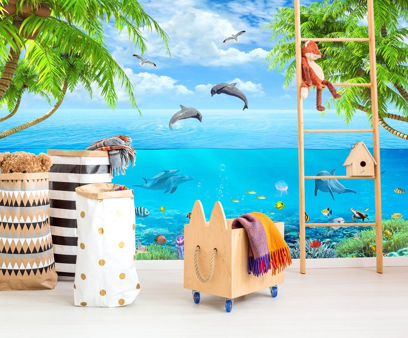 3D Ocean View L12 Removable Wallpaper Self Adhesive Wallpaper - Etsy