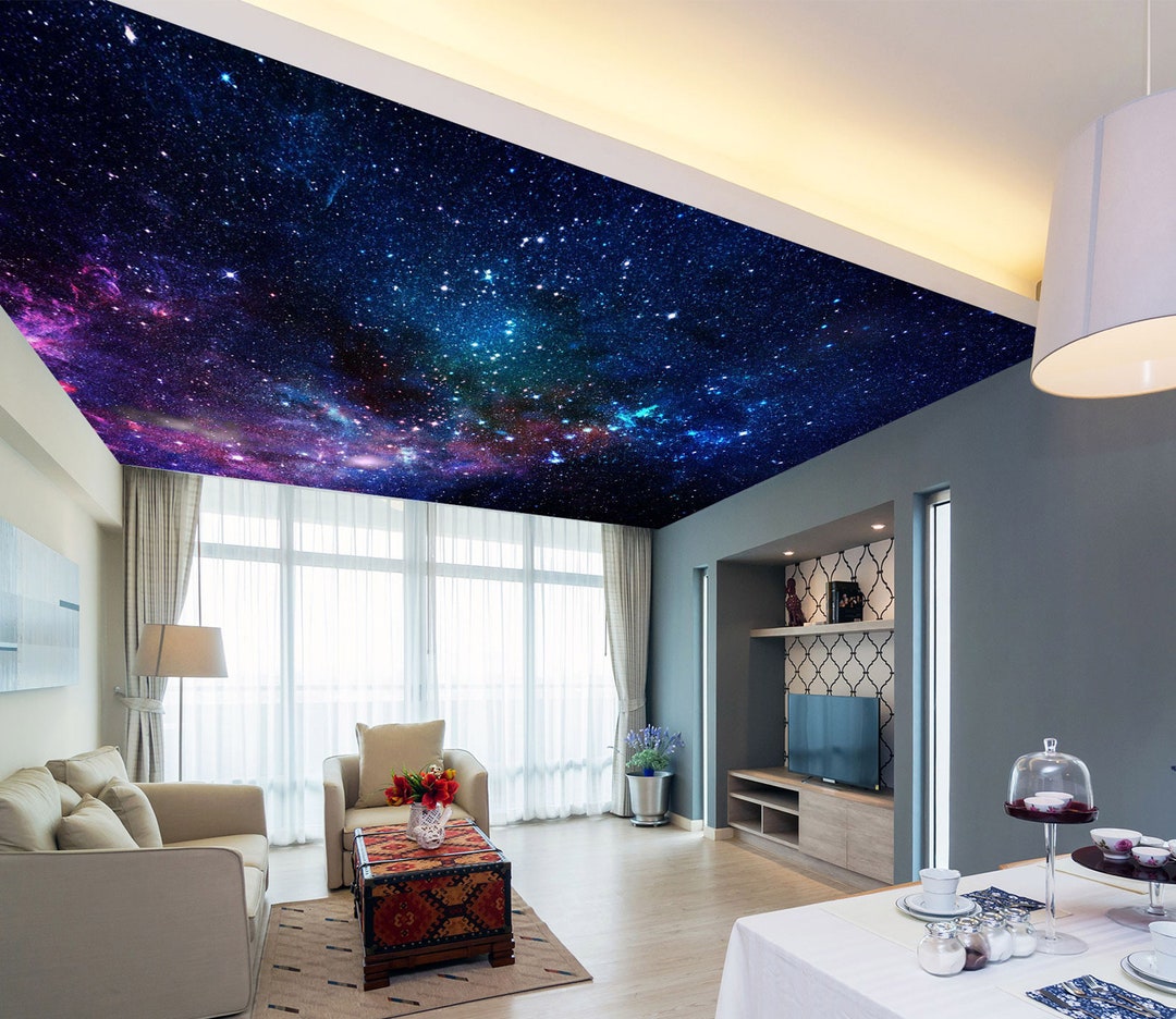 3D Perceive the Galaxy CA3367 Ceiling Wallpaper Removable Self Adhesive ...