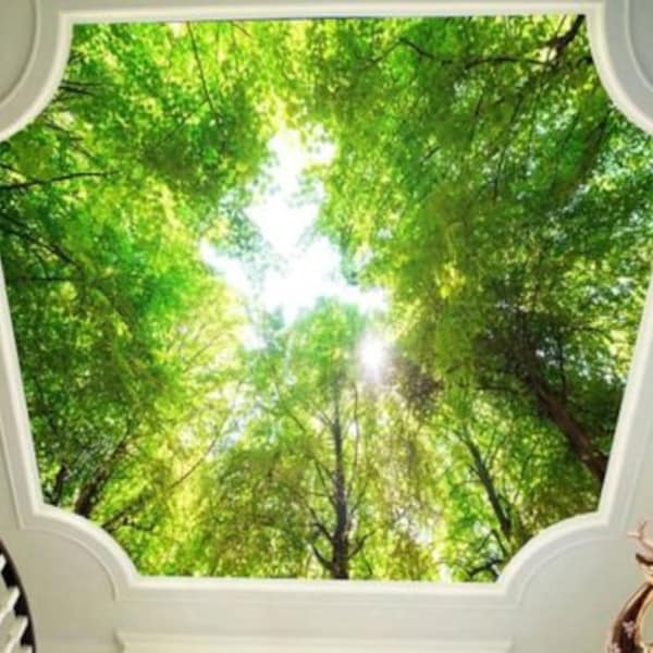 Jungle Ceiling Wallpaper - Etsy