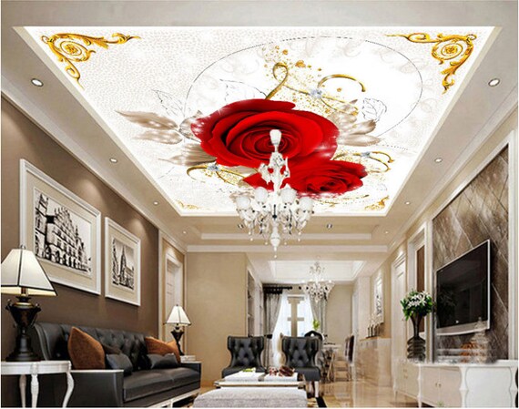 Red Wallpapered Ceilings