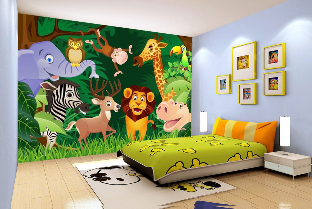 3D Cartoon Tiere L236 abnehmbare Tapete selbstklebende Tapete Extra ...
