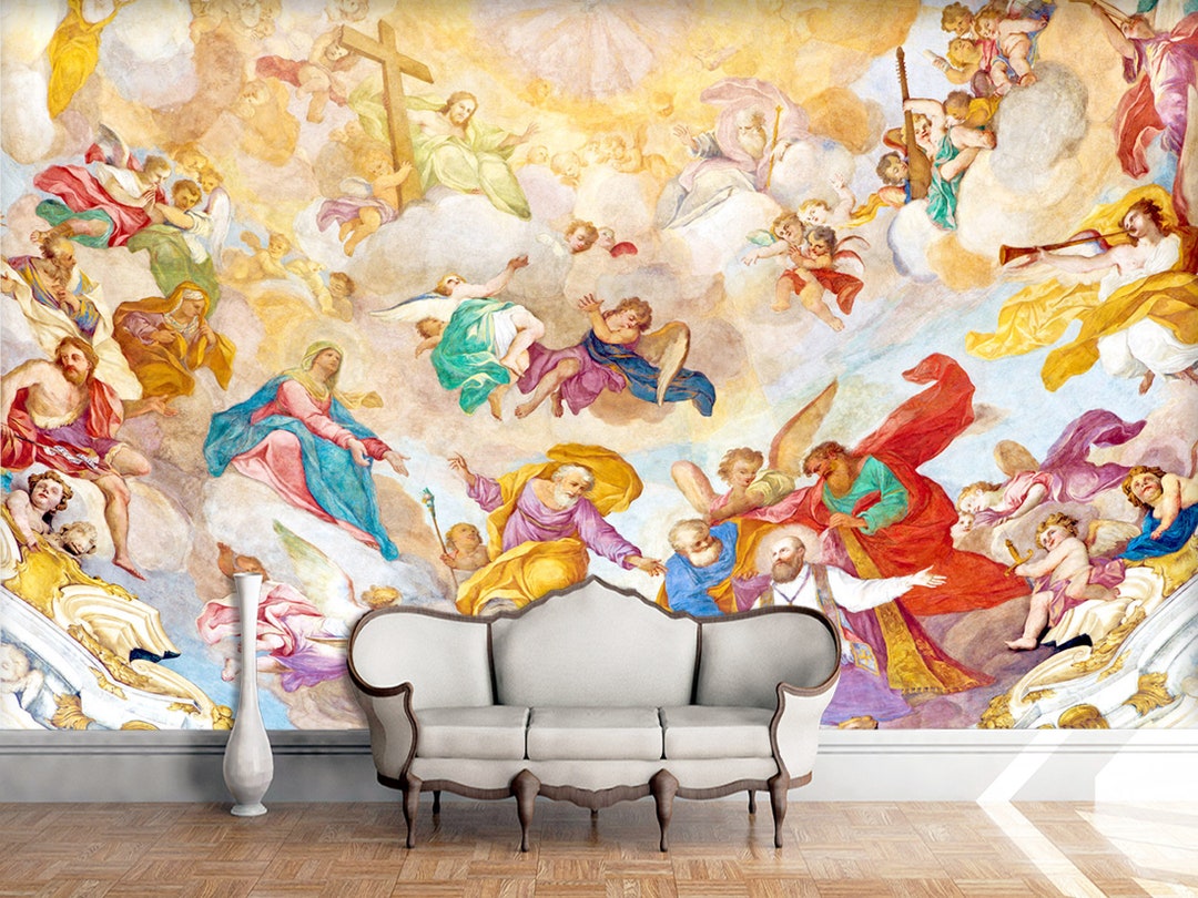 3D Jesus Christ Playing A140 Removable Wallpaper Self Adhesive ...