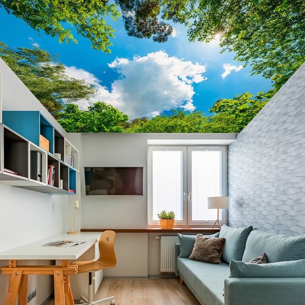 Clouds Ceiling Wallpaper - Etsy