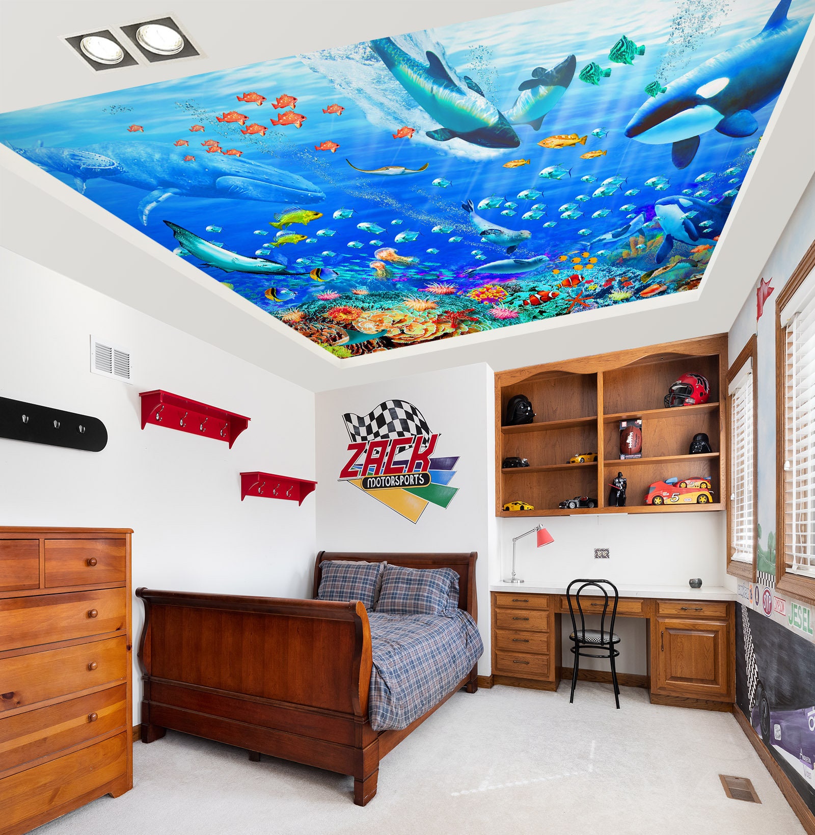 3D Sea Animals CA6009 Ceiling Wallpaper Removable Self - Etsy