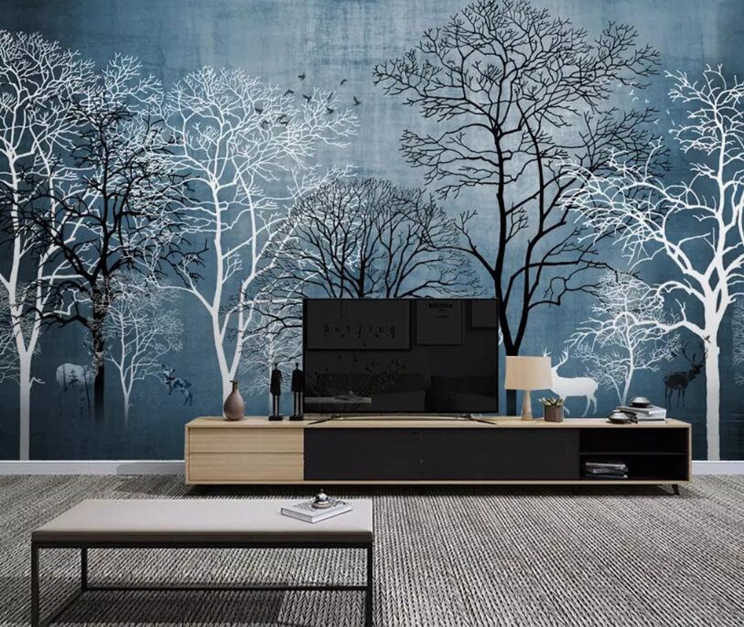 3D Wooden Tree A2719 Removable Wallpaper Self Adhesive Wallpaper Extra ...
