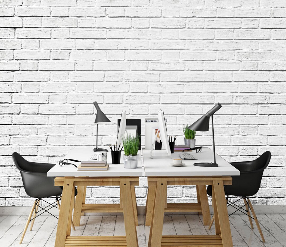 Buy 3D White Bricks L144 Removable Wallpaper Self Adhesive Wallpaper ...