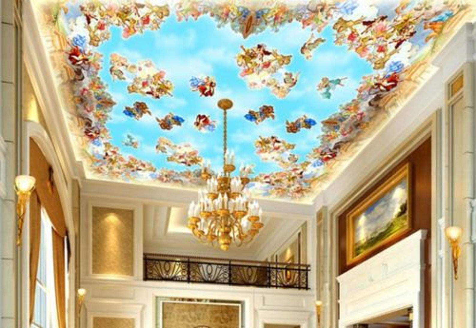 3D Flower Group CC040 Ceiling Wallpaper Removable Self - Etsy