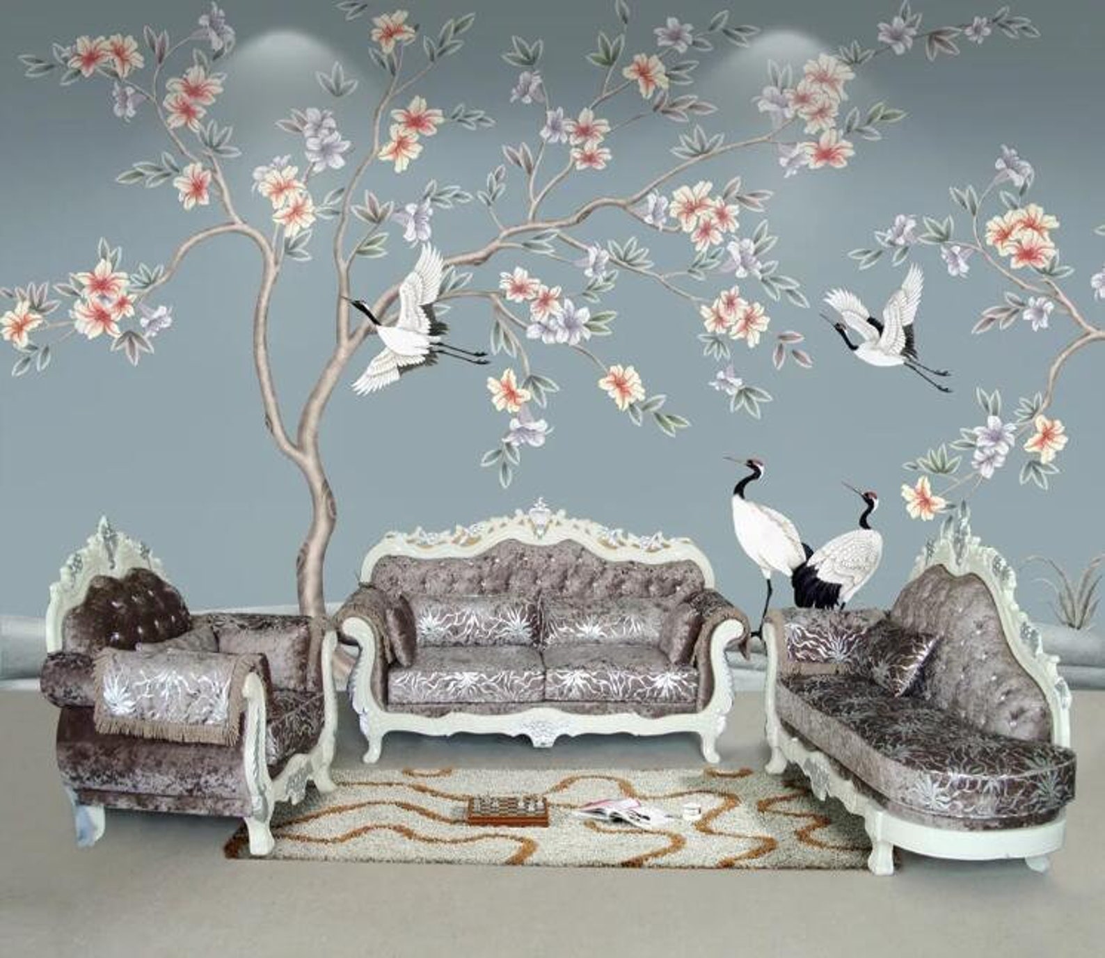 3D Crane Flying R66 Removable Wallpaper Self Adhesive | Etsy