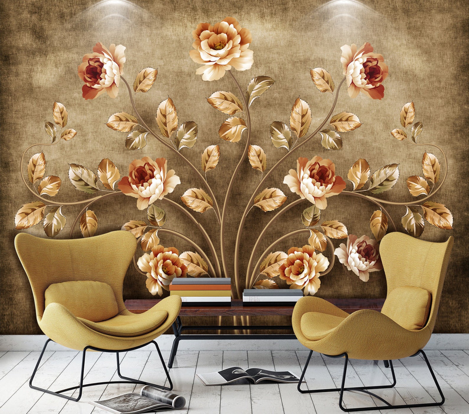 3D Flower D130 Removable Wallpaper Self Adhesive Wallpaper - Etsy