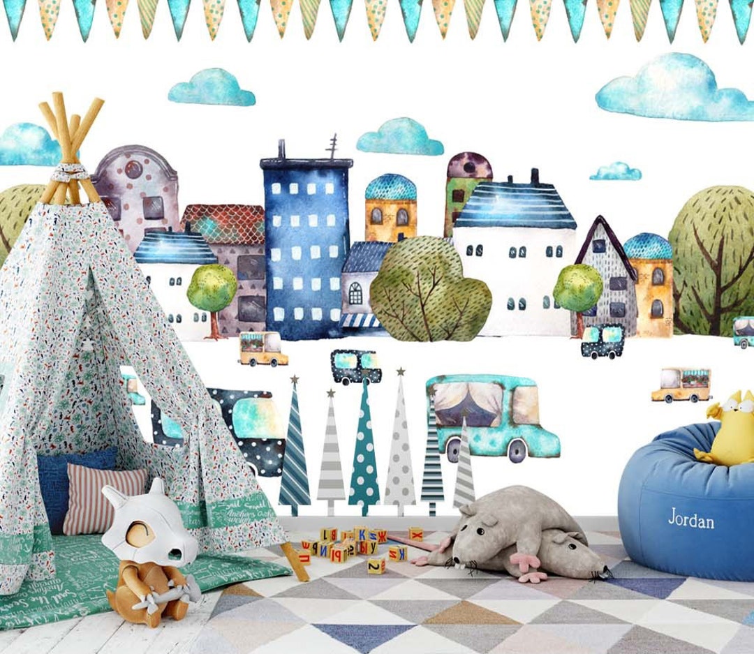 3D Mini Buildings D362 Removable Wallpaper Self Adhesive Wallpaper ...