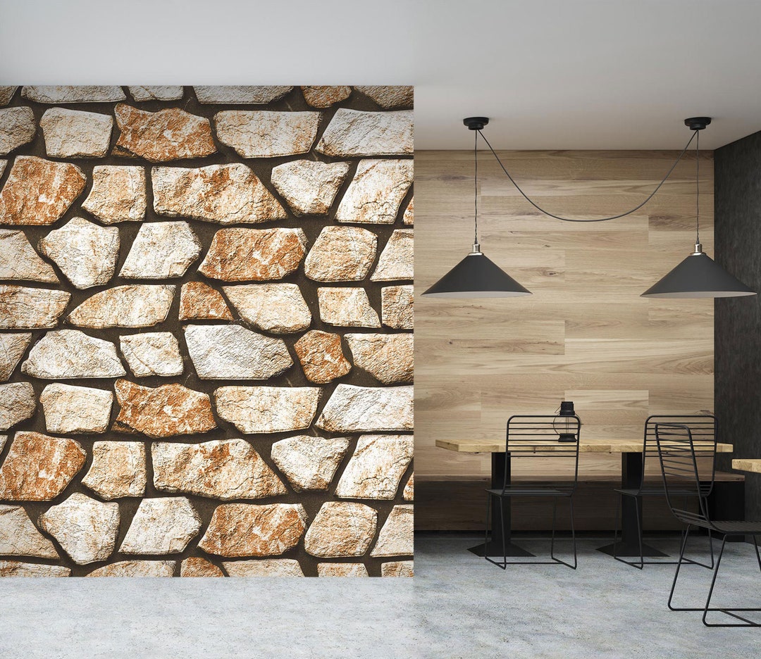 3D Vintage Stone Design L1870 Removable Wallpaper Self Adhesive ...