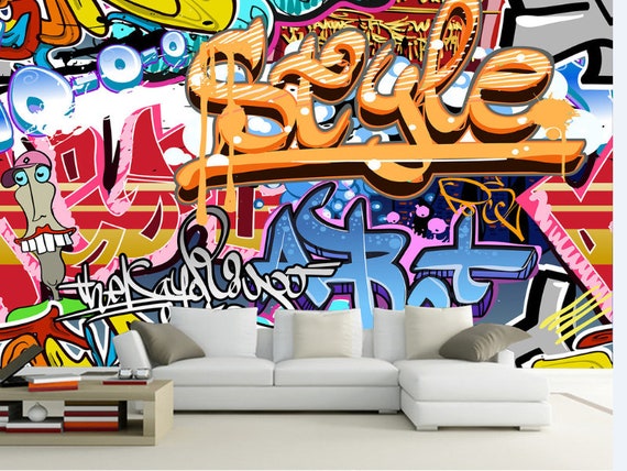 E Bolha Carta Graffiti POKE Original Graffiti Art Canvas Painting