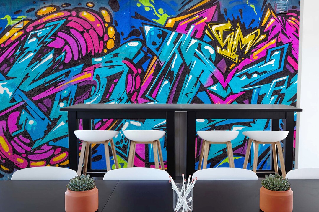 3D Graffiti Art Letters R4214 Removable Wallpaper Self Adhesive ...