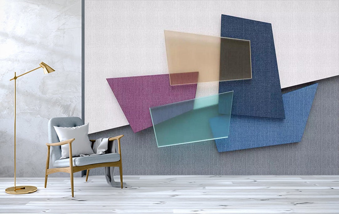 3D Colorful Shape A372 Removable Wallpaper Self Adhesive Wallpaper ...
