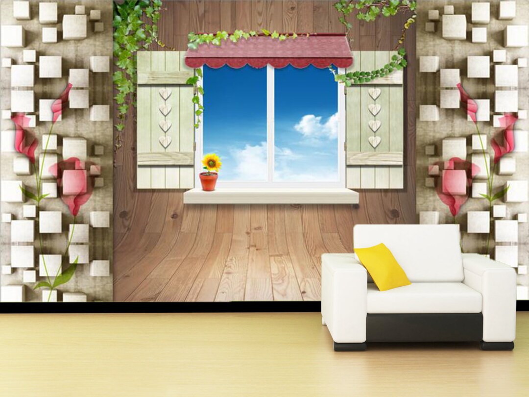 3D Window Sky Dream A711 Removable Wallpaper Self Adhesive Wallpaper ...