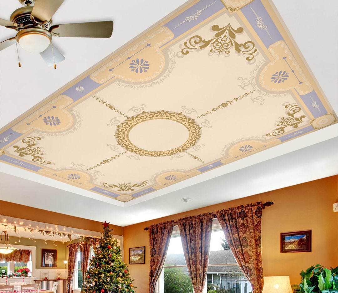 3D Gentle Color Design CA999 Ceiling Wallpaper Removable Self Adhesive ...